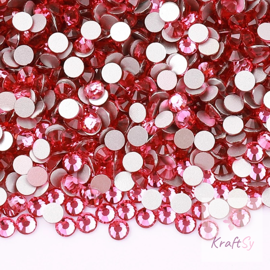 Rose Flatback Glass Rhinestone