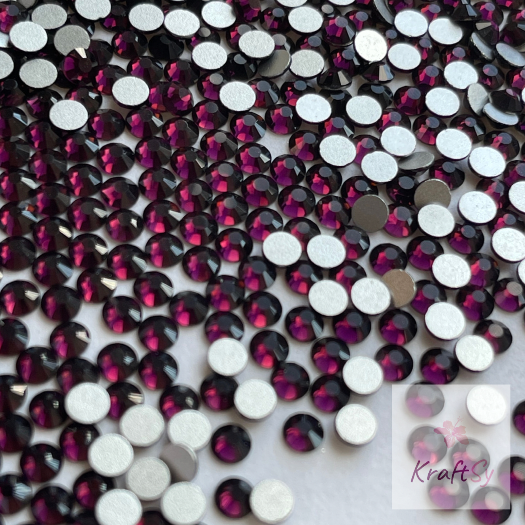 Amethyst Flatback Glass Rhinestone - Kraftsy